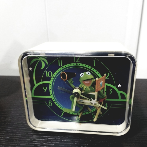 Jim Henson | Other | Vintage Kermit The Frog Clock Travel Alarm 98 ...